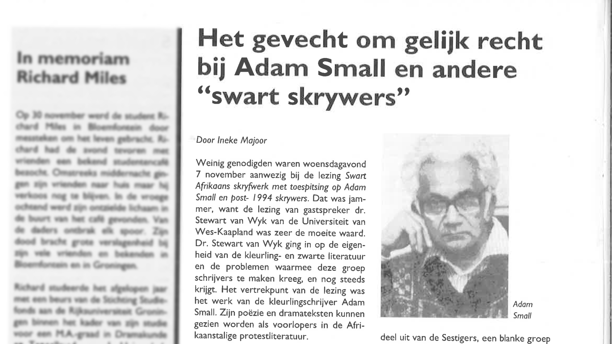 Kleurrijke taal: de emancipatie van het Kaaps - Het Zuid-Afrikahuis